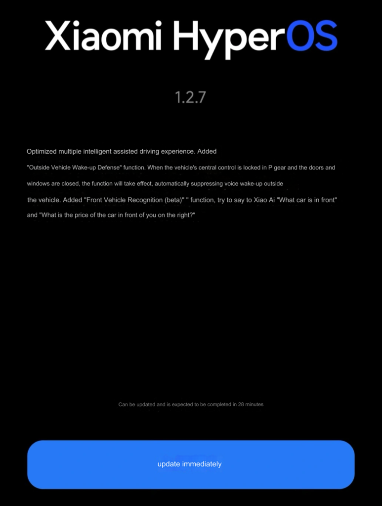 Xiaomi SU7 turns into KITT with HyperOS 1.2.7 update - XiaomiTime