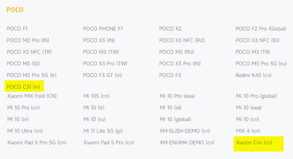 Xiaomi EOL list: Updated on December 9, 2024 - XiaomiTime