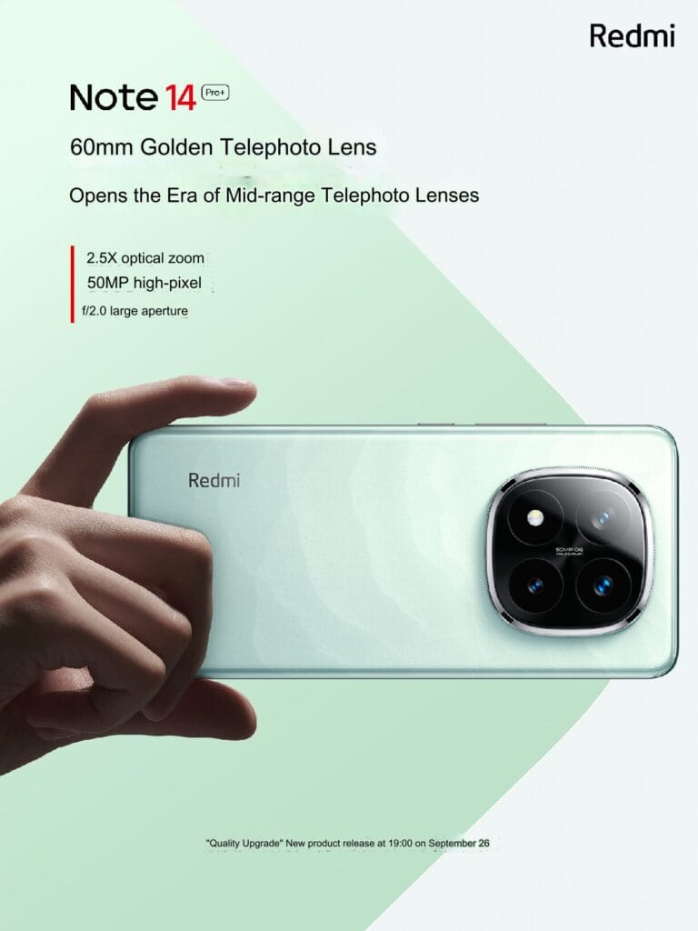 Redmi Note 14 Pro+ 5G is equipped with new 2.5X telephoto camera ...