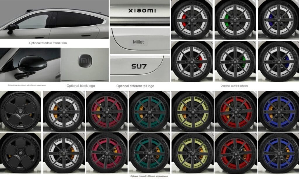 Xiaomi SU7 gets new personalization options and rims - XiaomiTime