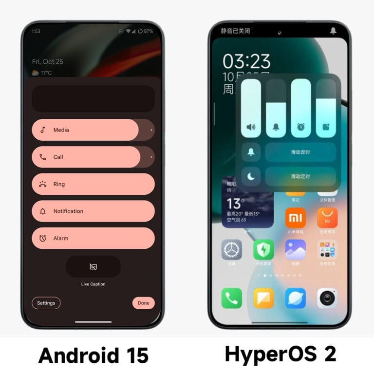 HyperOS 2: A close look at the redesigned sound and brightness panels ...
