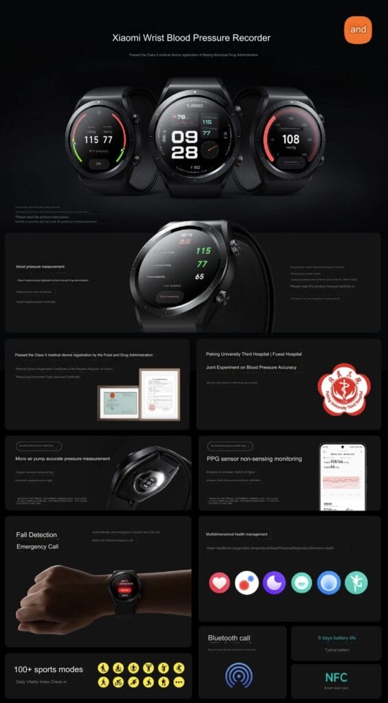 Xiaomi Watch H1 E Wrist blood pressure recorder now available online ...