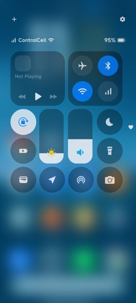 Install native iOS 26 control center in Xiaomi HyperOS 2 - XiaomiTime