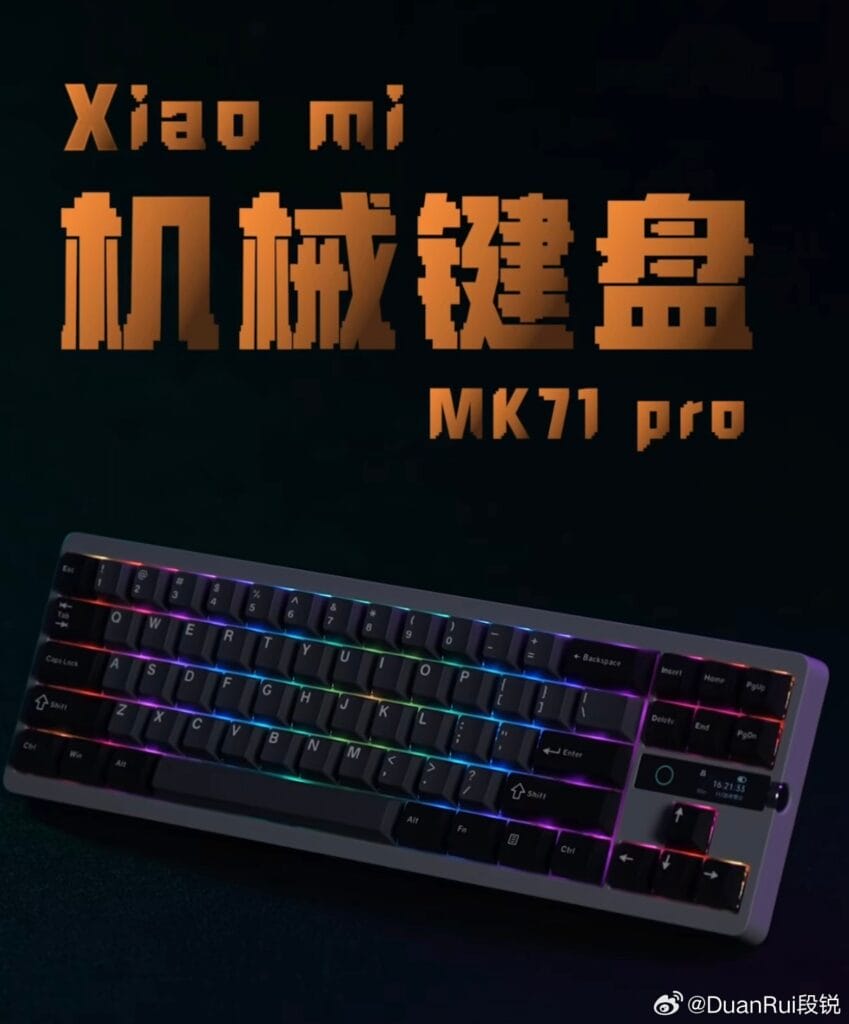 Xiaomi MK71 Pro: Xiaomi's Upcoming Mechanical Keyboard - XiaomiTime