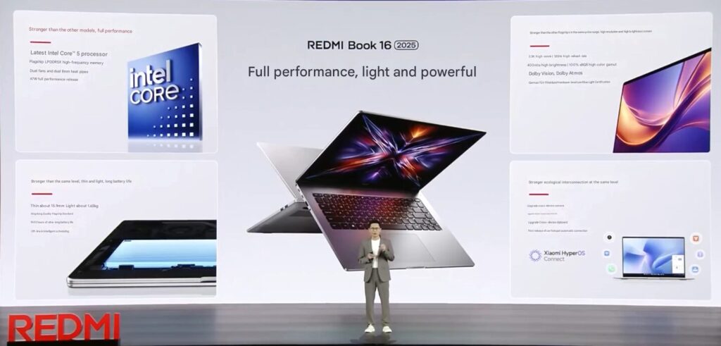 Xiaomi introduces REDMI Book 14/16 2025 notebooks - XiaomiTime